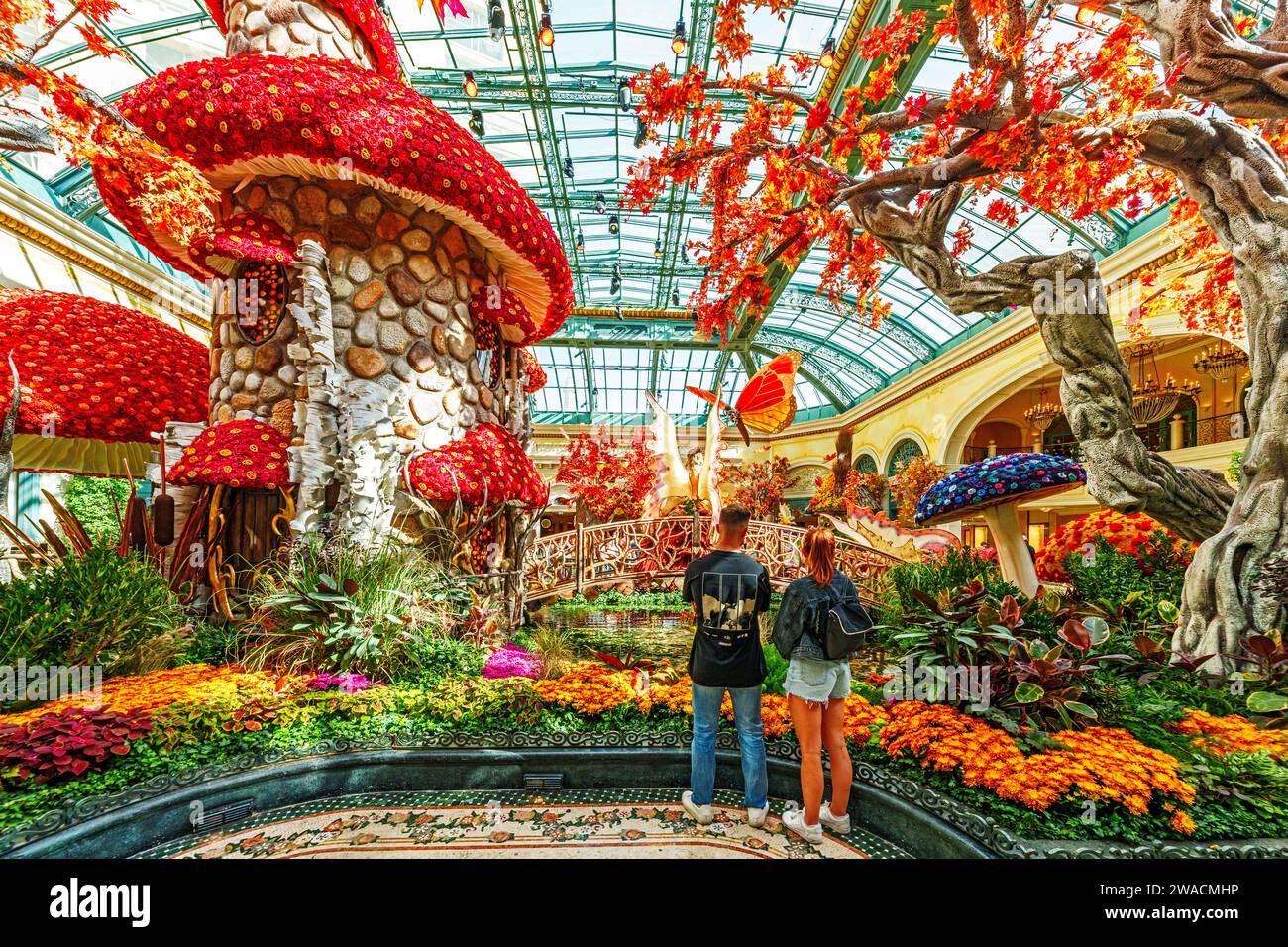Flower decorated Conservatory Bellagio Hotel Las Vegas, Nevada, USA ...