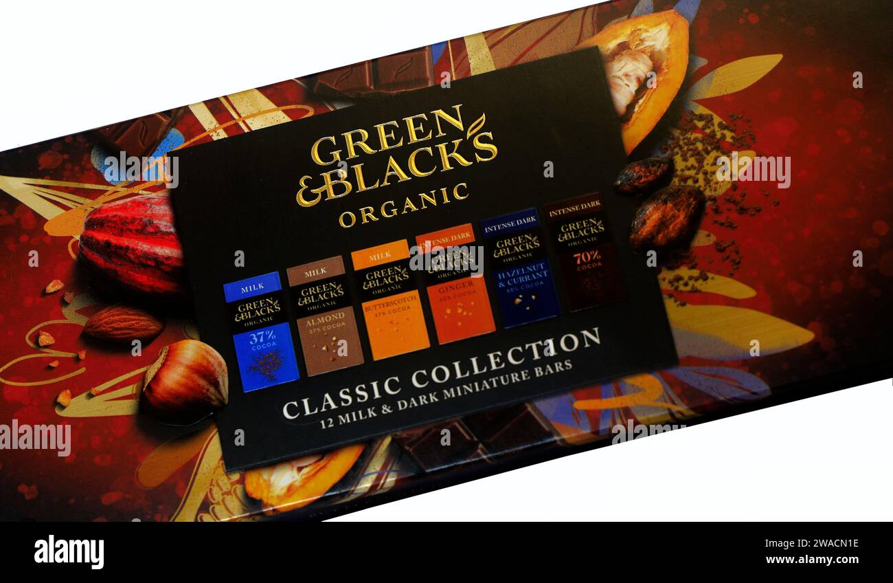 Chocolate box, Green & Black's Organic mini bars classic collection ...