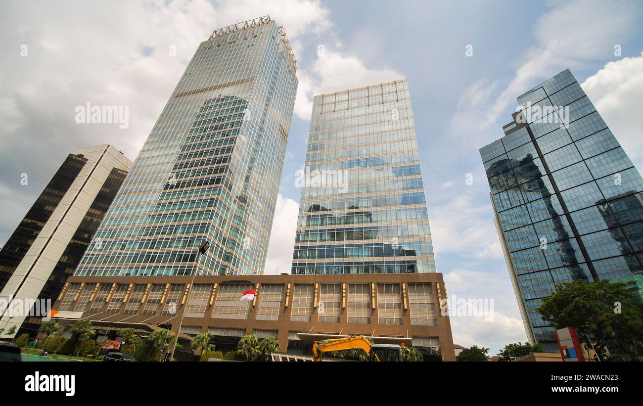 Skyscrapers of Jakarta, the capital of Indonesia, on a sunny day Stock ...