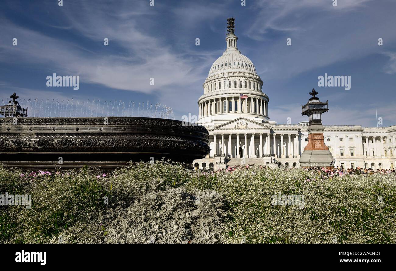 US Capitol Building, an iconic landmark of lawmaking by the Senate and ...