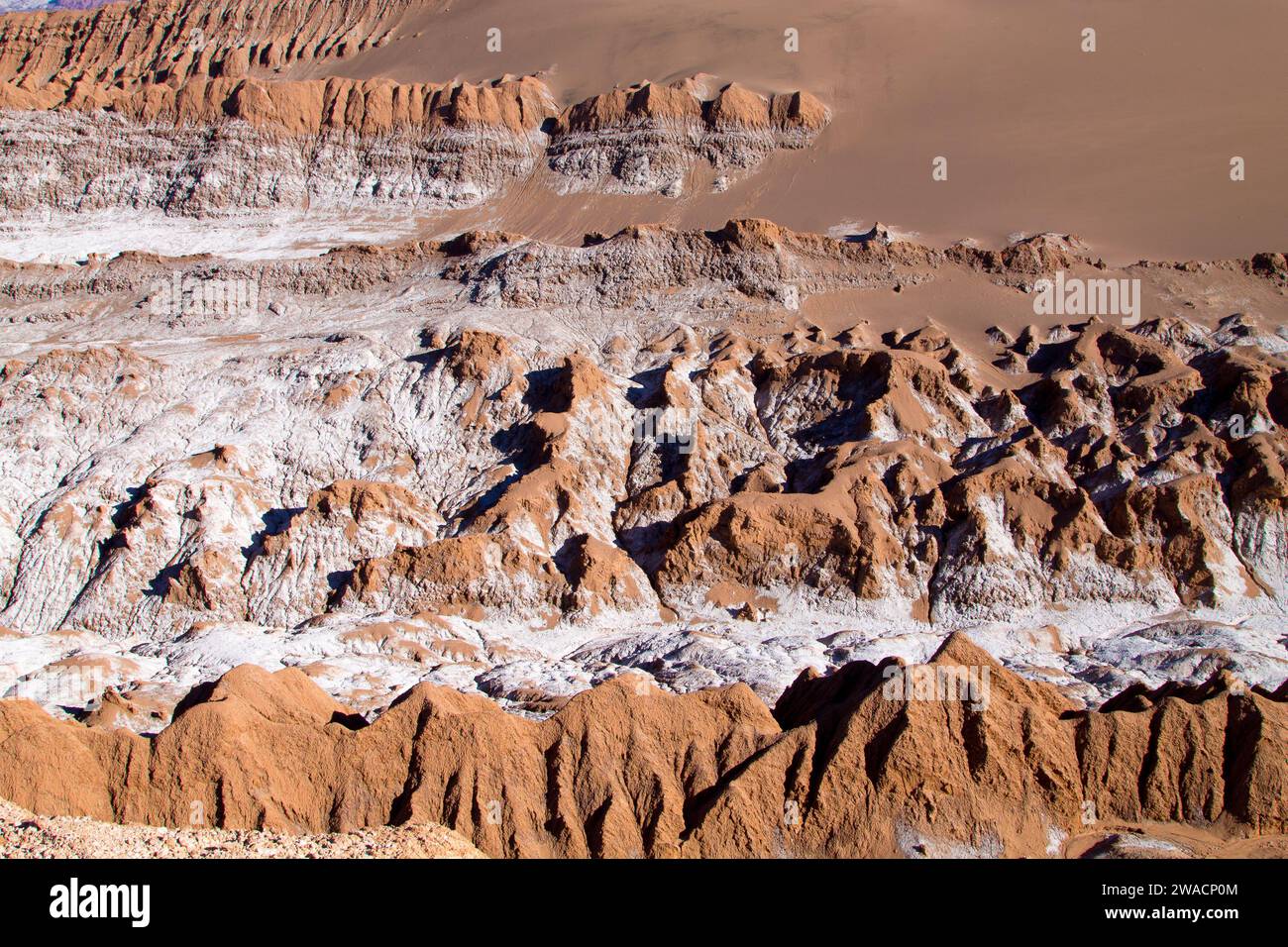 Valley of the Moon landscape, Chile. Chilean panorama. Valle de la Luna ...