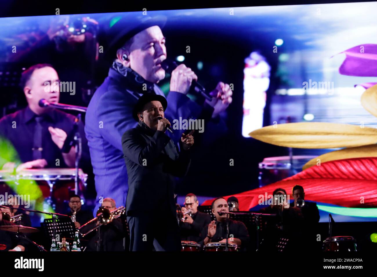 Mexico City, Mexico. 01st Jan, 2024. Panamanian singer-songwriter Ruben ...