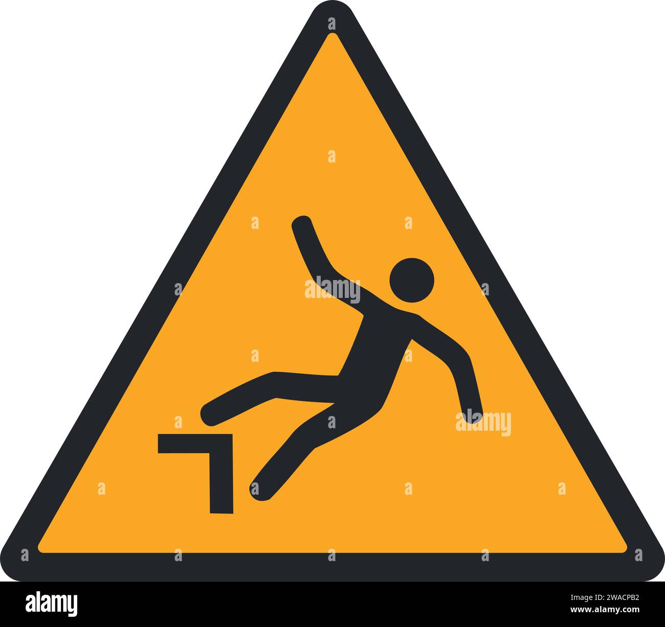 WARNING PICTOGRAM, RISK OF FALLING ISO 7010 - W008 Stock Vector Image ...