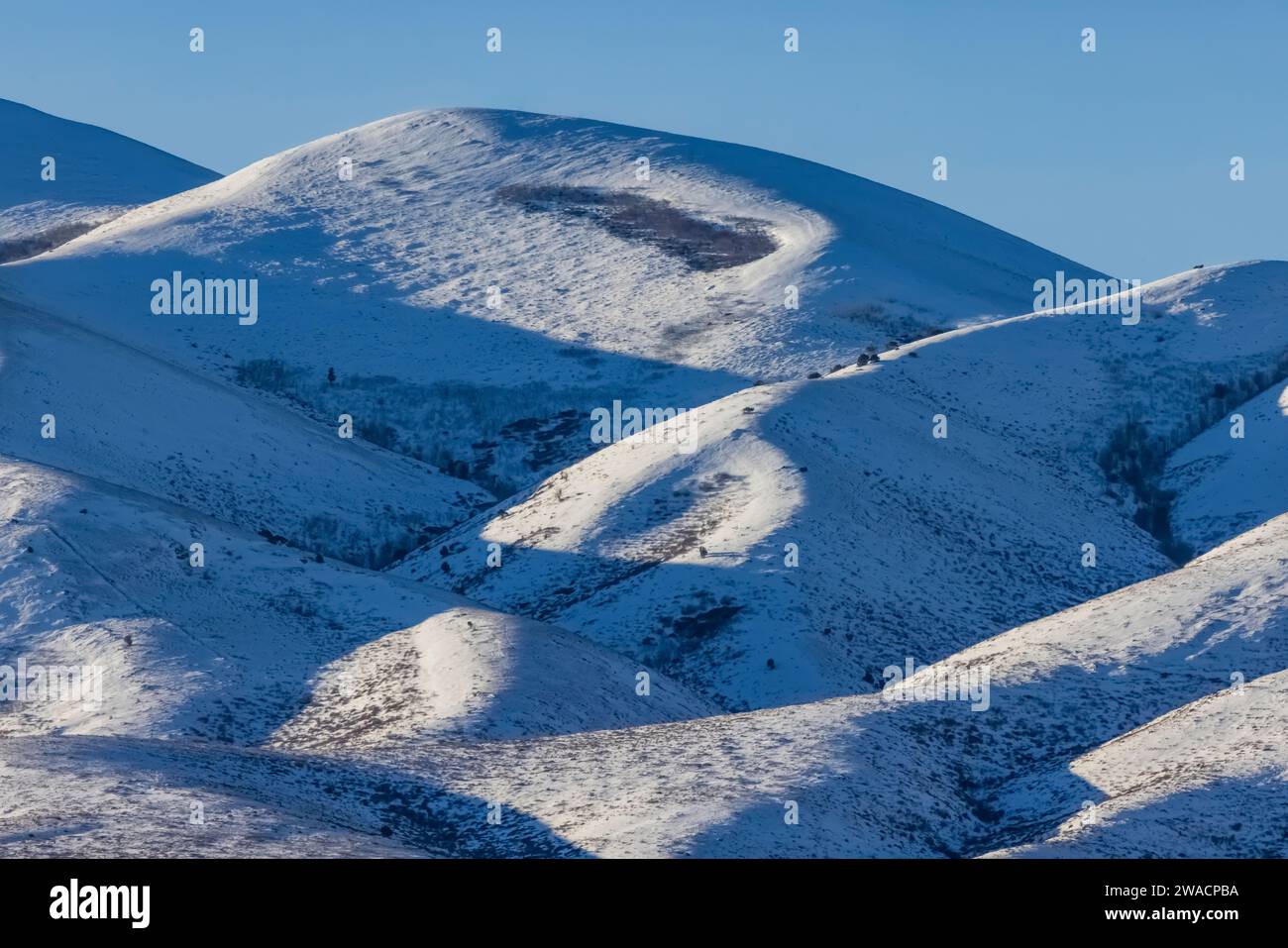 Snow on the Black Pine Mountains, Sawtooth National Forest, border of ...