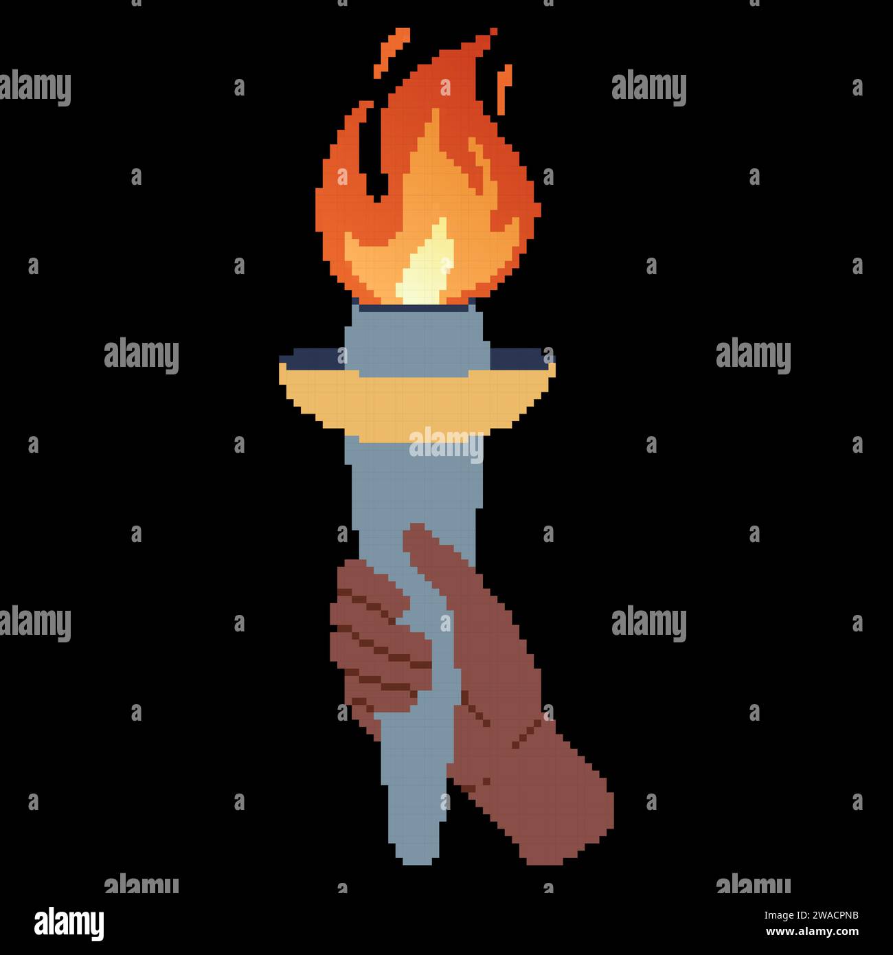 Athlete holding torch olympic fire Stock Vector Images - Alamy