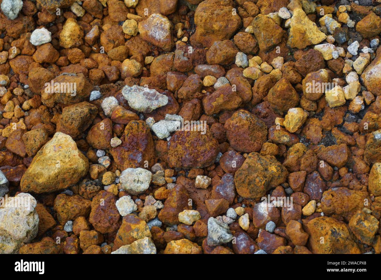 Brownish yellow stone near the volcanic crater Stock Photo - Alamy