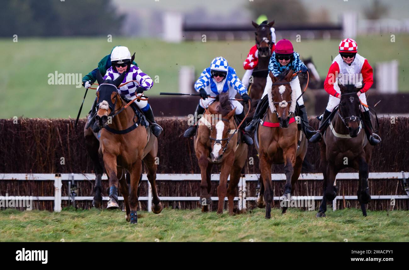 Viroflay and jockey Miss Olive Nicholls win at Larkhill Racecourse ...