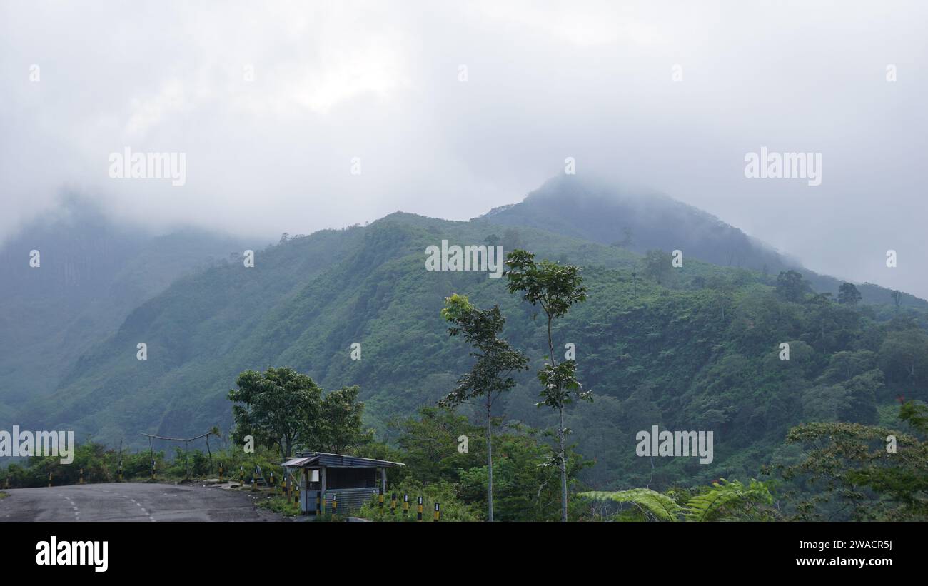 The beautiful scenery of mount kelud in Kediri, East Java, Indonesia ...