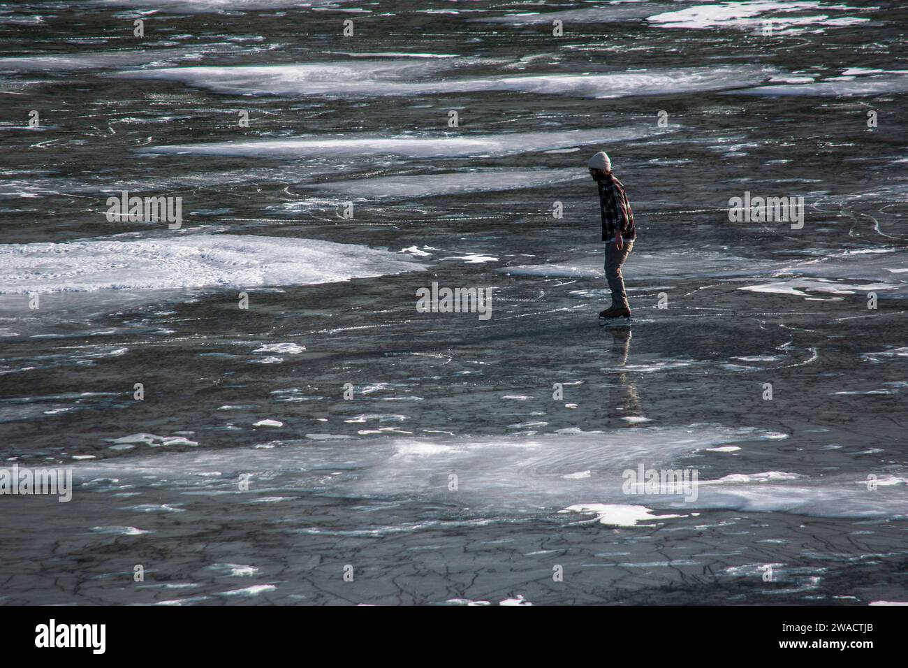 Many lakes in the Sierra Nevada in California freeze in the winter ...