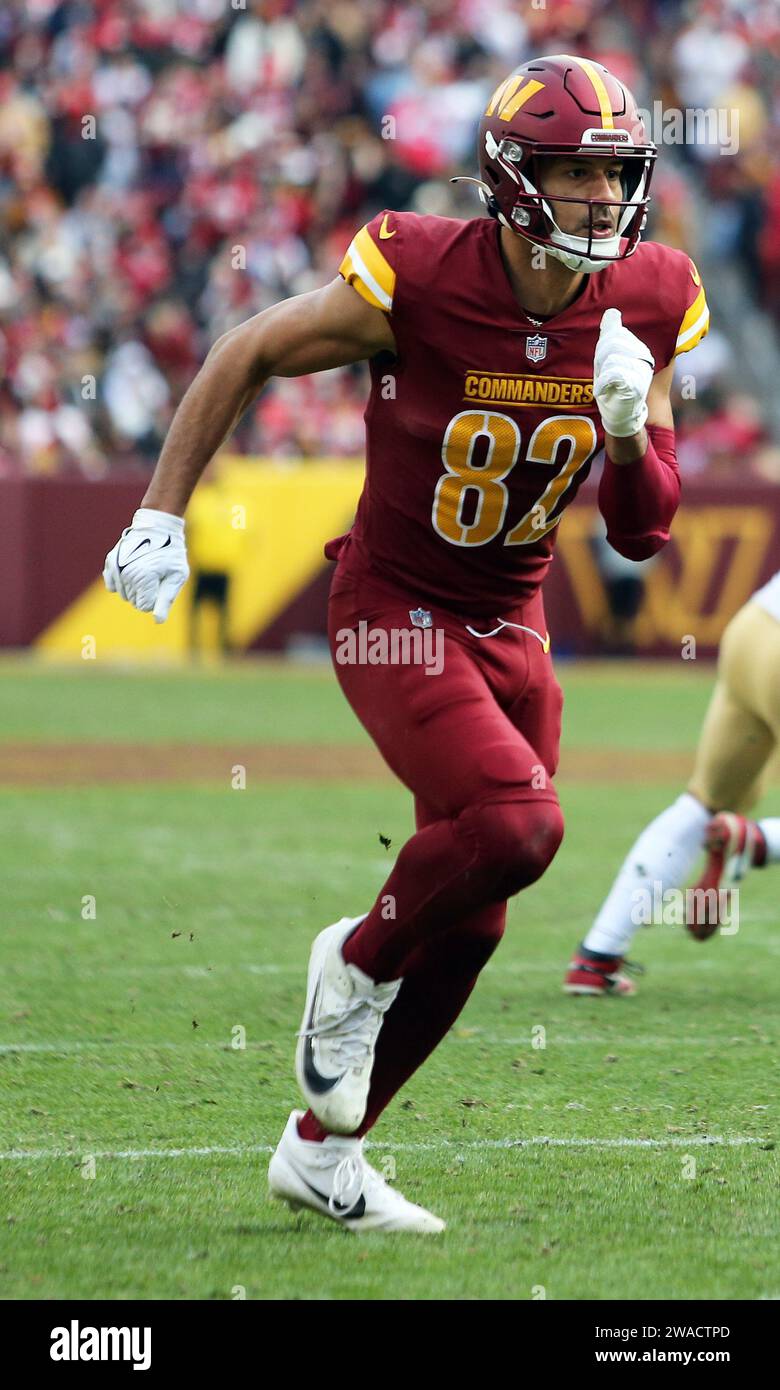 Washington Commanders tight end Logan Thomas (82) runs during an NFL ...