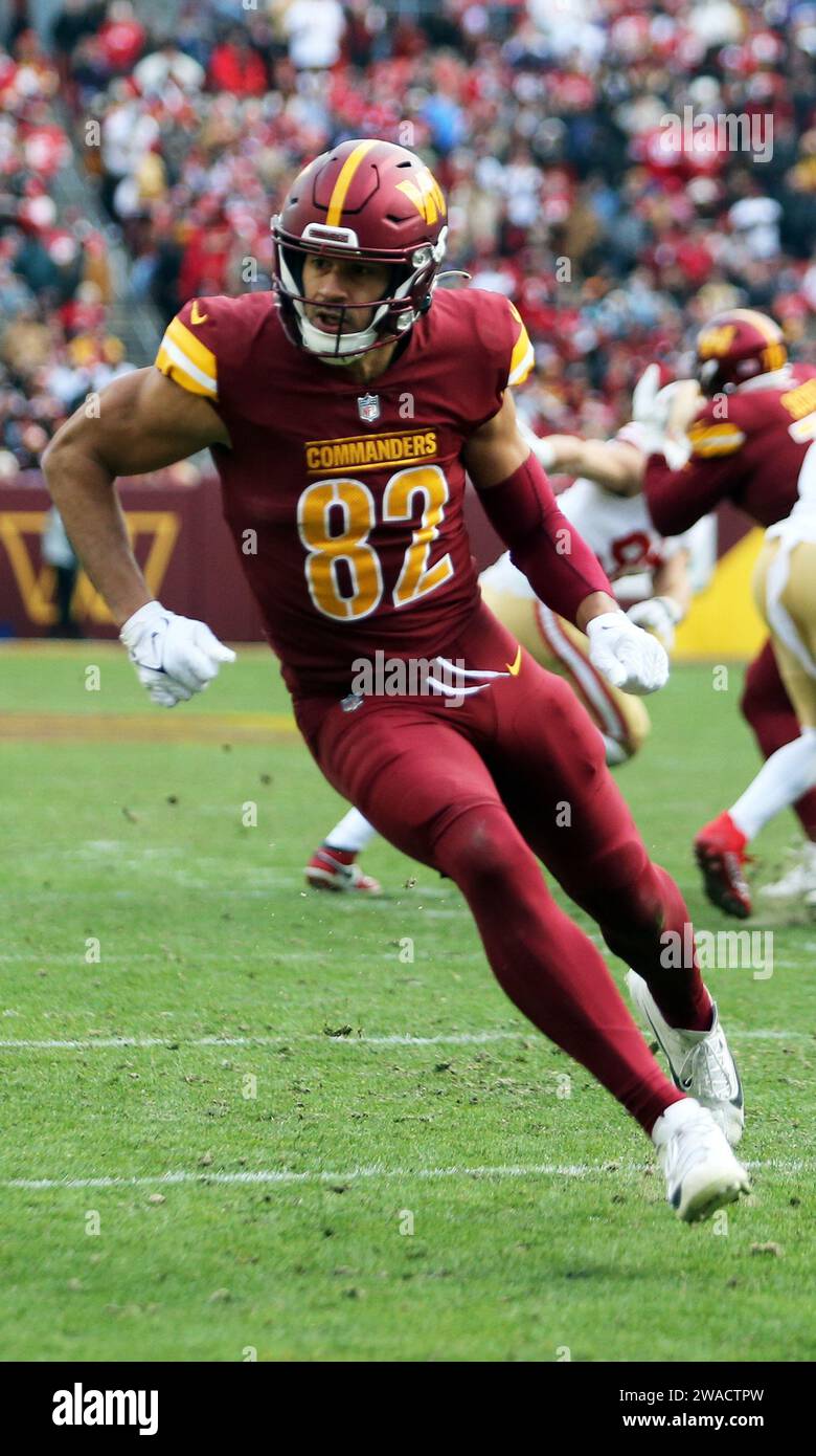 Washington Commanders tight end Logan Thomas (82) runs during an NFL ...
