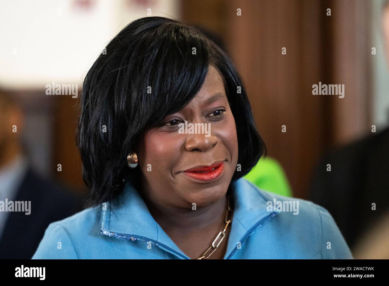 Philadelphia Mayor Cherelle Parker attends an event at Girard College ...