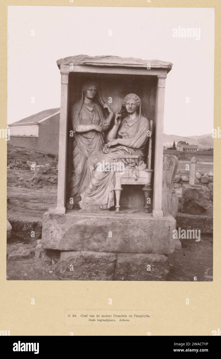 Sisters Demetria and Pamphilè in Athens, c. 1890 - 1895 photomechanical ...