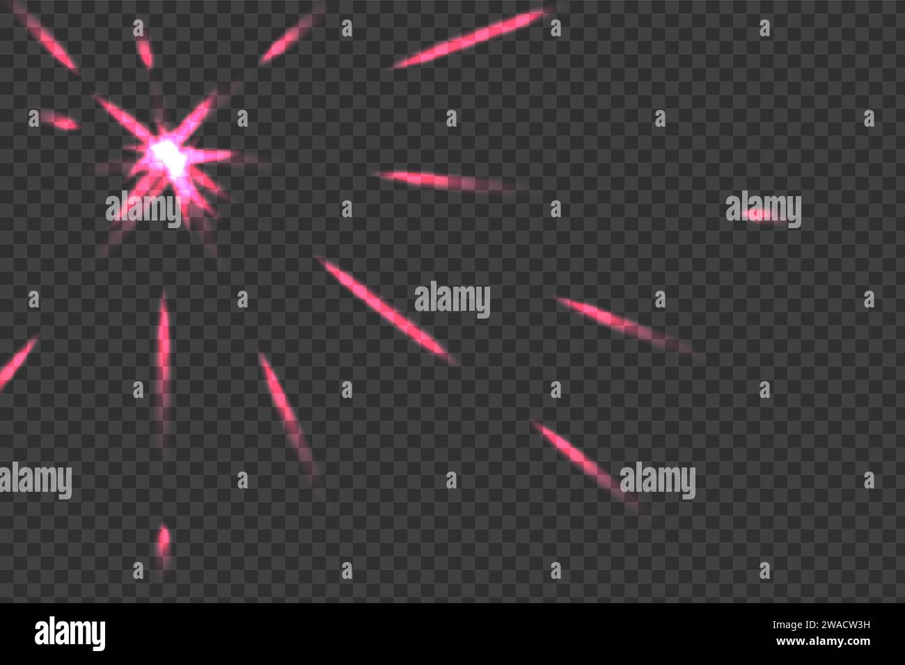 Pink star prism rainbow light. Sun rays overlay effect Stock Vector ...