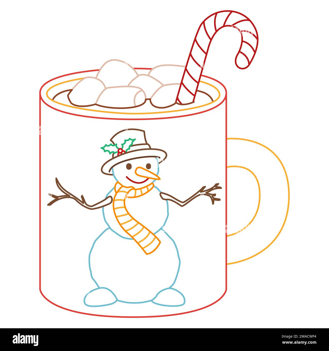Hot Chocolate Mug Drawing Hot Chocolate Drawing Hi Res Stock