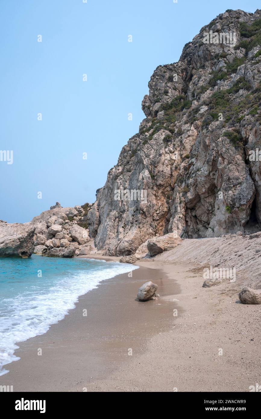 Amazing view of Kathisma Beach at Lefkada, Ionian Islands, Greece Stock ...