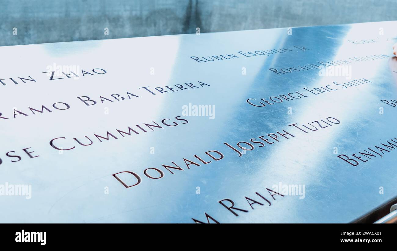 Memorial at Ground Zero Manhattan for September 11 Terrorist Attack ...