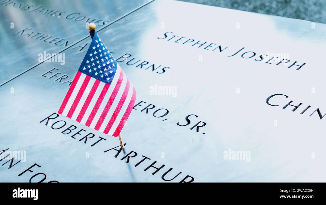 Memorial at Ground Zero Manhattan for September 11 Terrorist Attack ...