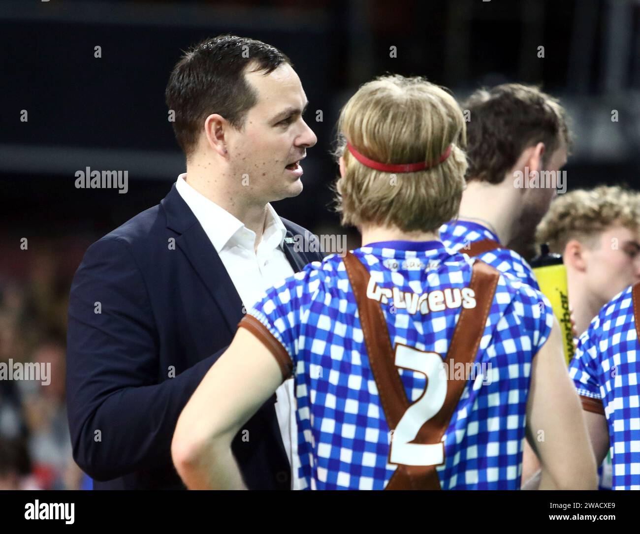 von links headcoach Thomas RANNER (Herrsching), Daniel GRUVAEUS ...