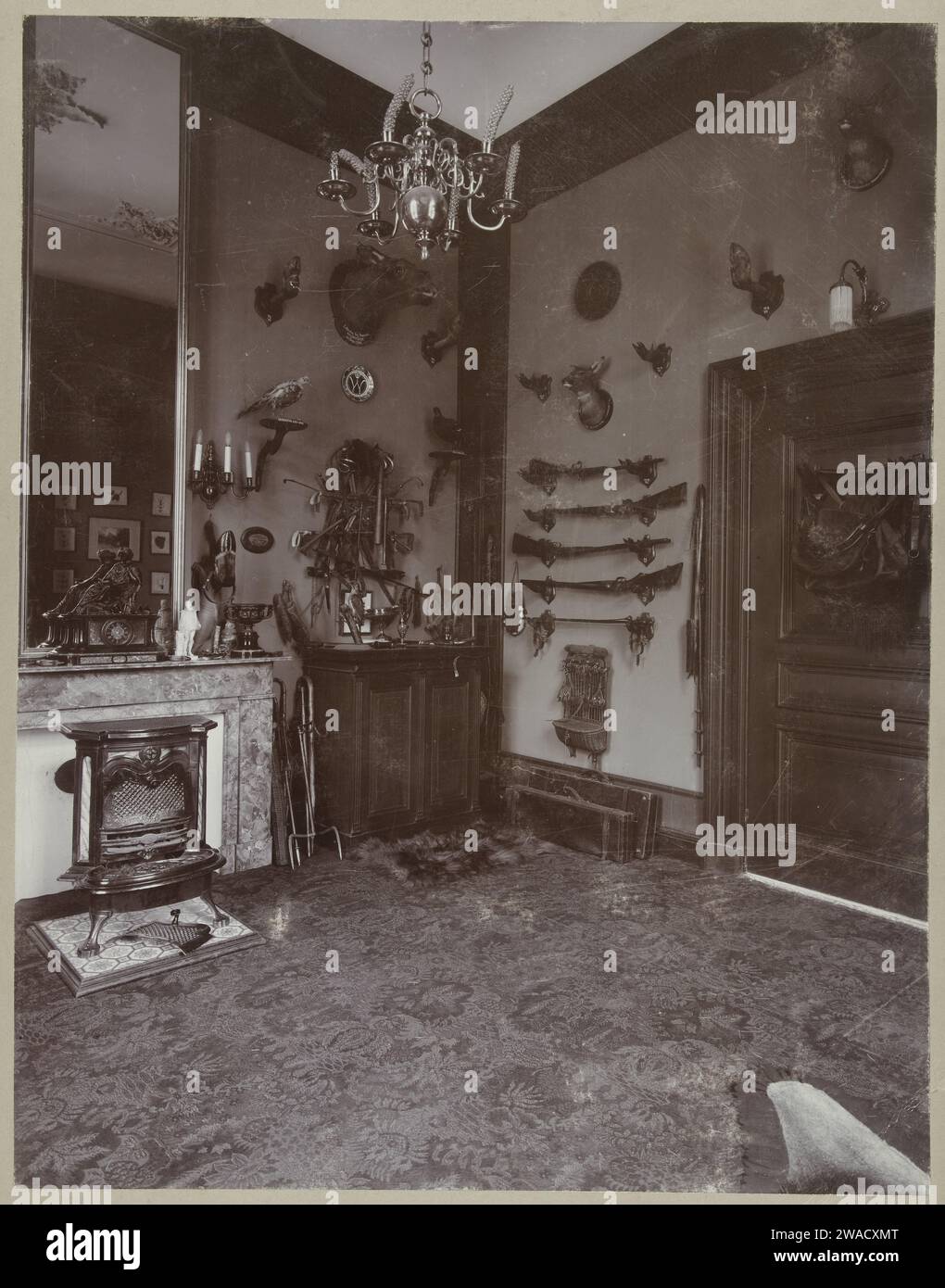 Interior of the Wildbaan, the home of the photographer in Driebergen ...