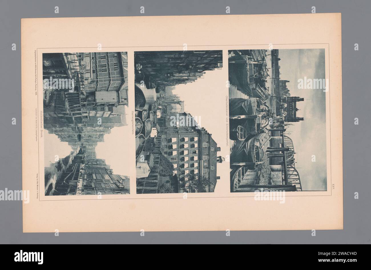Three faces on waterways in Hamburg, depicted the Oberhafenkanal and ...