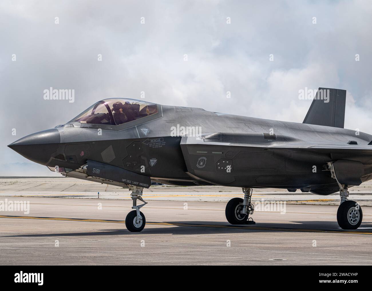 U.S. Air Force Maj. Kristin “BEO” Wolfe, F-35A Lightning II ...