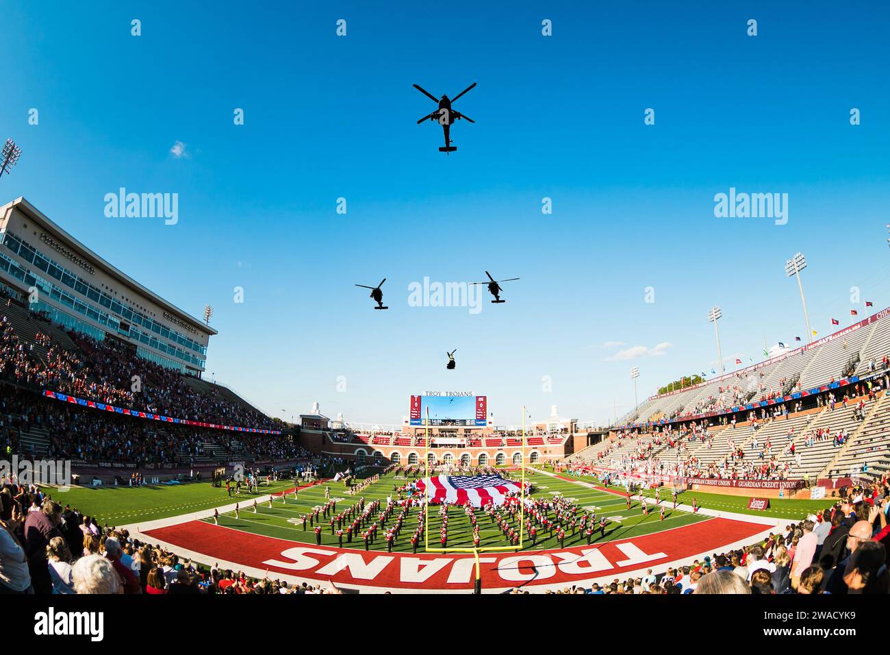Fort Novosel’s 110th Aviation Brigade executes a helicopter flyover ...