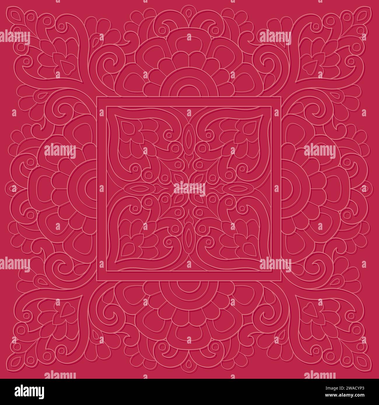 Viva Magenta palette design. Abstract minimal geometric background with ...