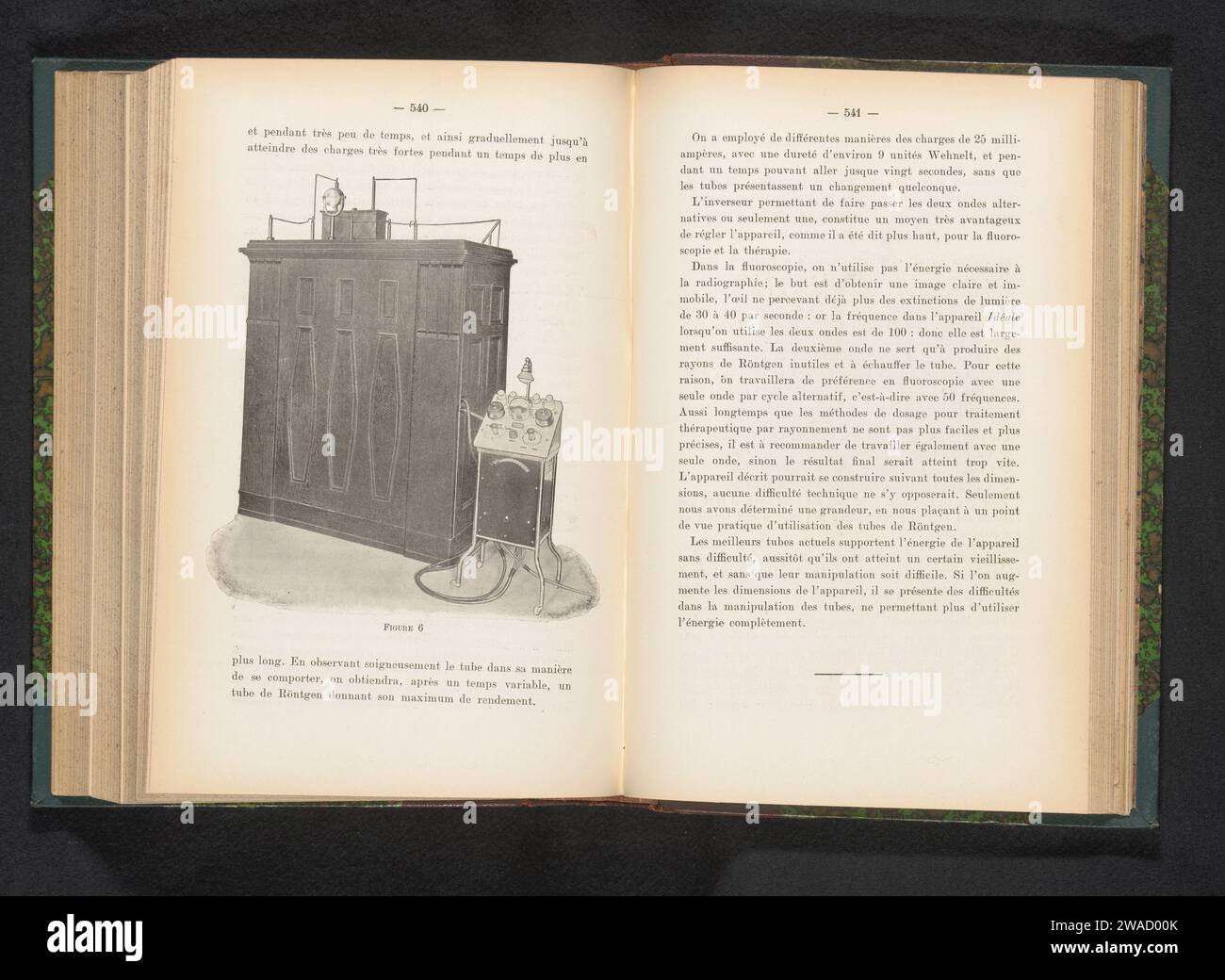 Reproduction of a drawing of an electric motor for radiology, anonymous ...