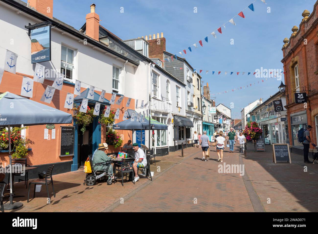 Sidmouth Dorset, The Anchor Inn public house serving ales and food in ...
