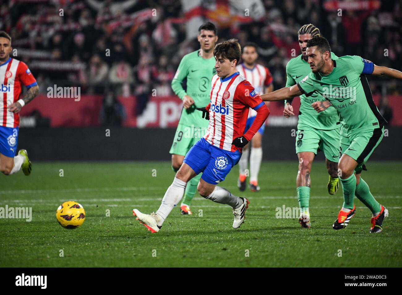 Girona, Girona, Spain, Spain. 3rd Jan, 2024. Match between Girona FC and Club Atlético de Madrid ...
