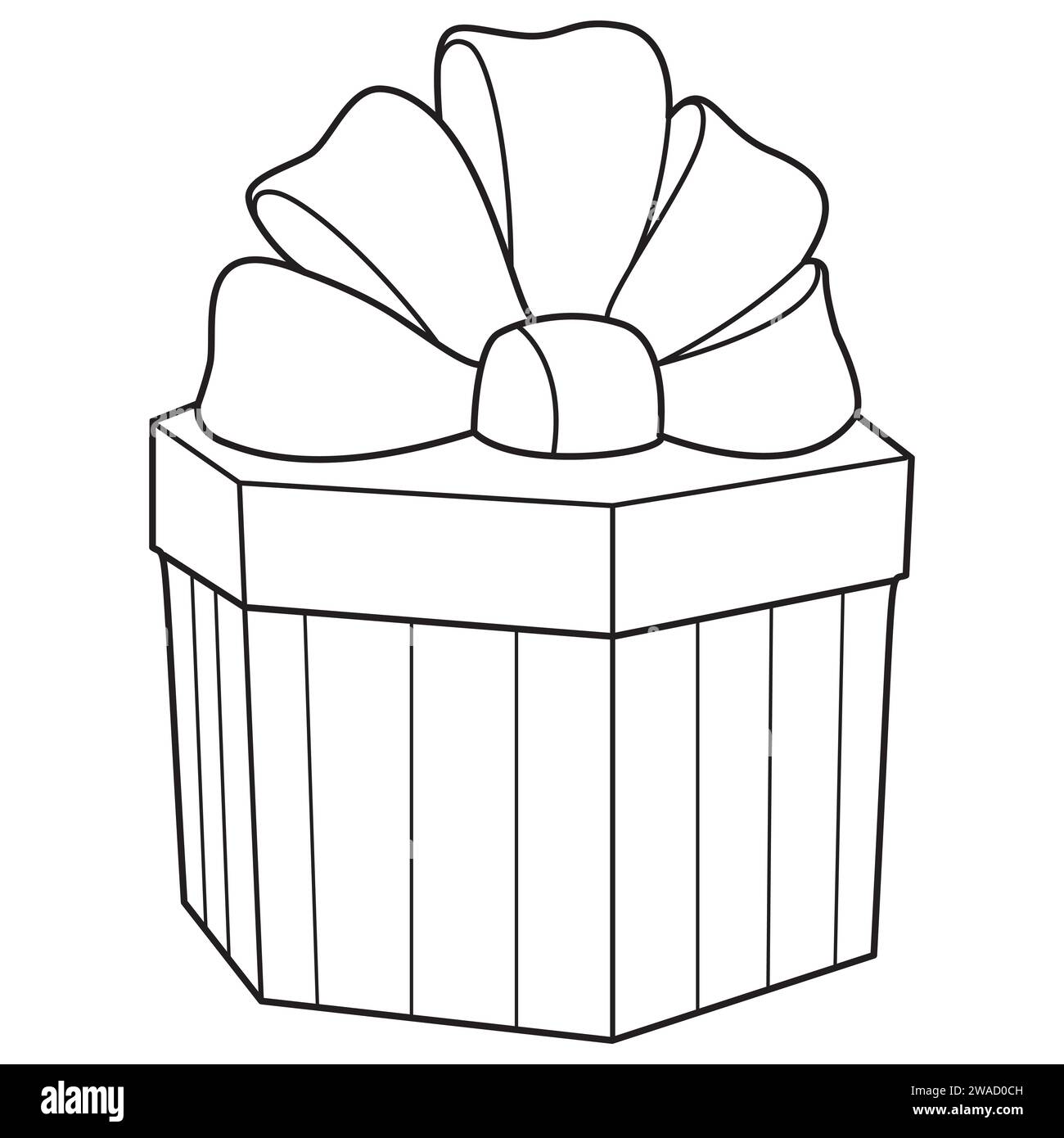 Gift package coloring page hi-res stock photography and images - Alamy