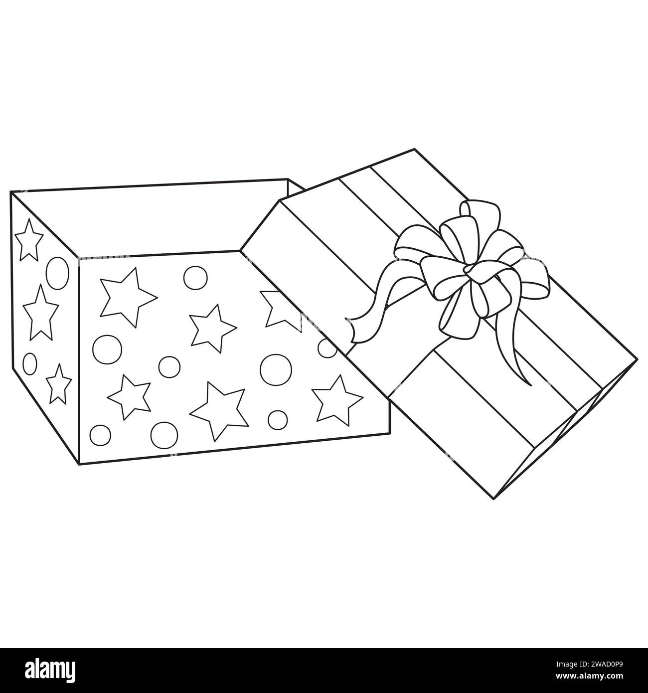 Open Box Coloring Page Treasure Box Coloring Page
