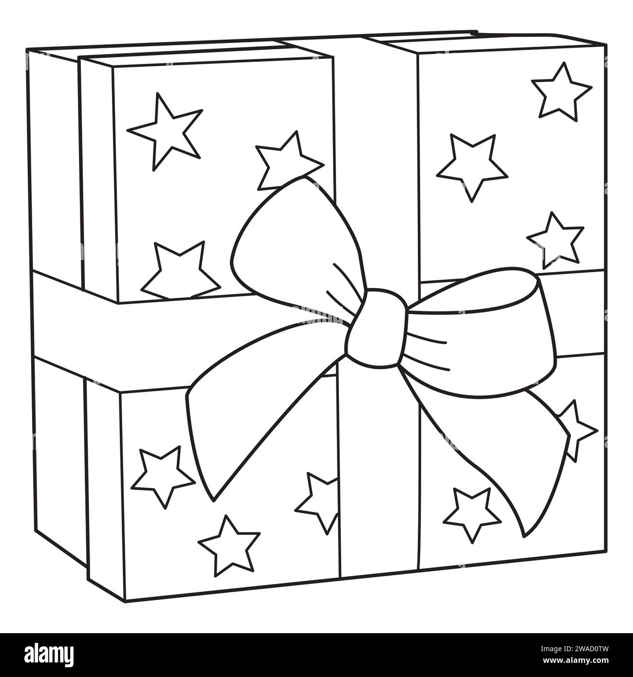 Gift package coloring page hi-res stock photography and images - Alamy