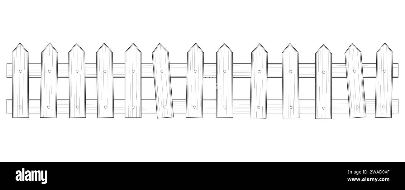 wooden fence coloring pages
