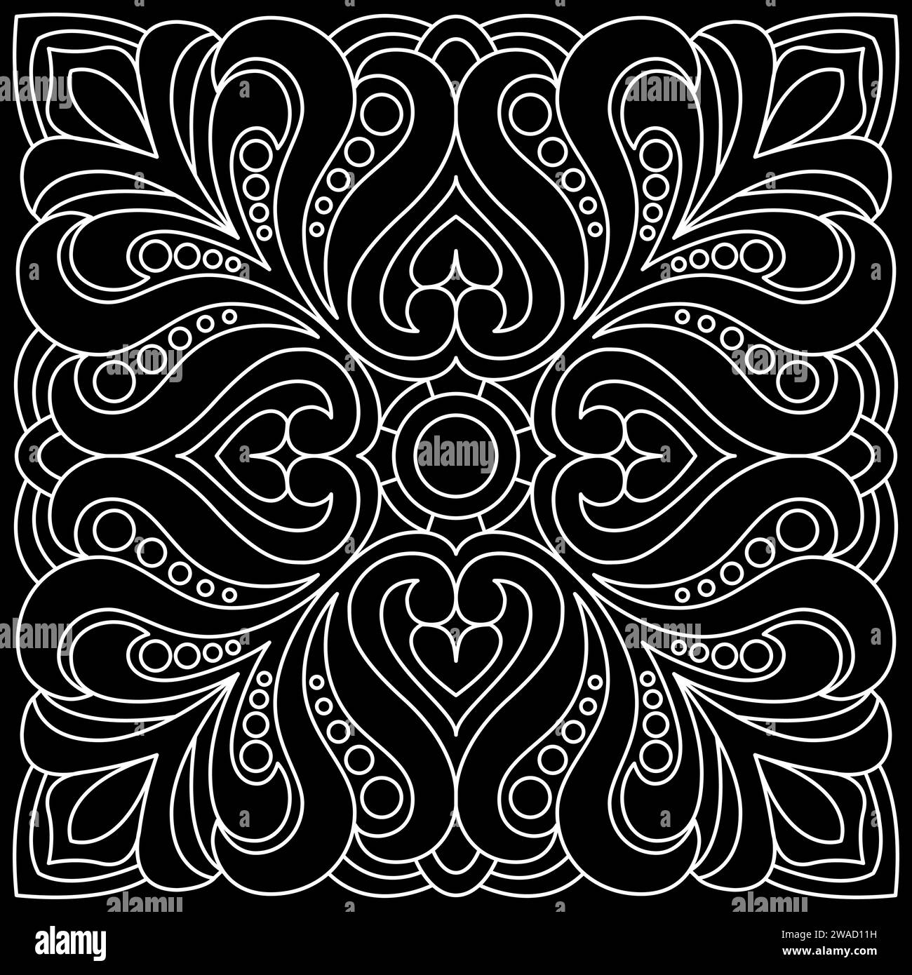 Line pattern design.Black and white seamless linear vector ...