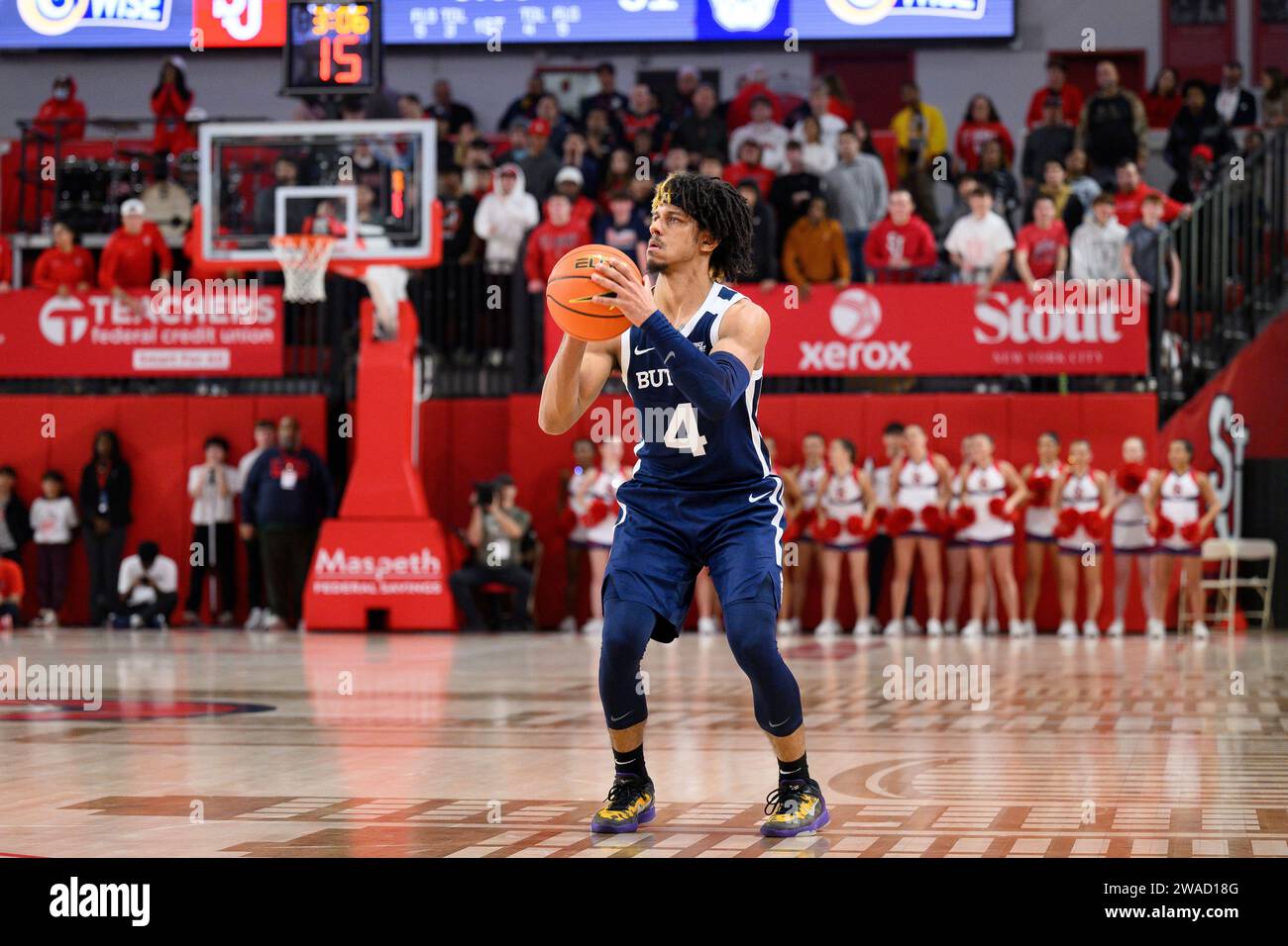 QUEENS, NY - JANUARY 02: Butler Bulldogs guard DJ Davis (4) shoots a ...