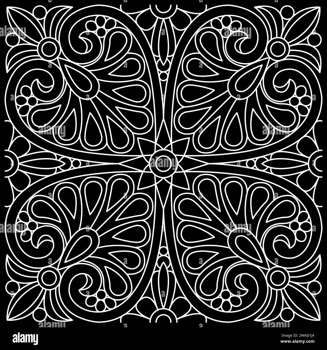 Line pattern design.Black and white seamless linear vector ...