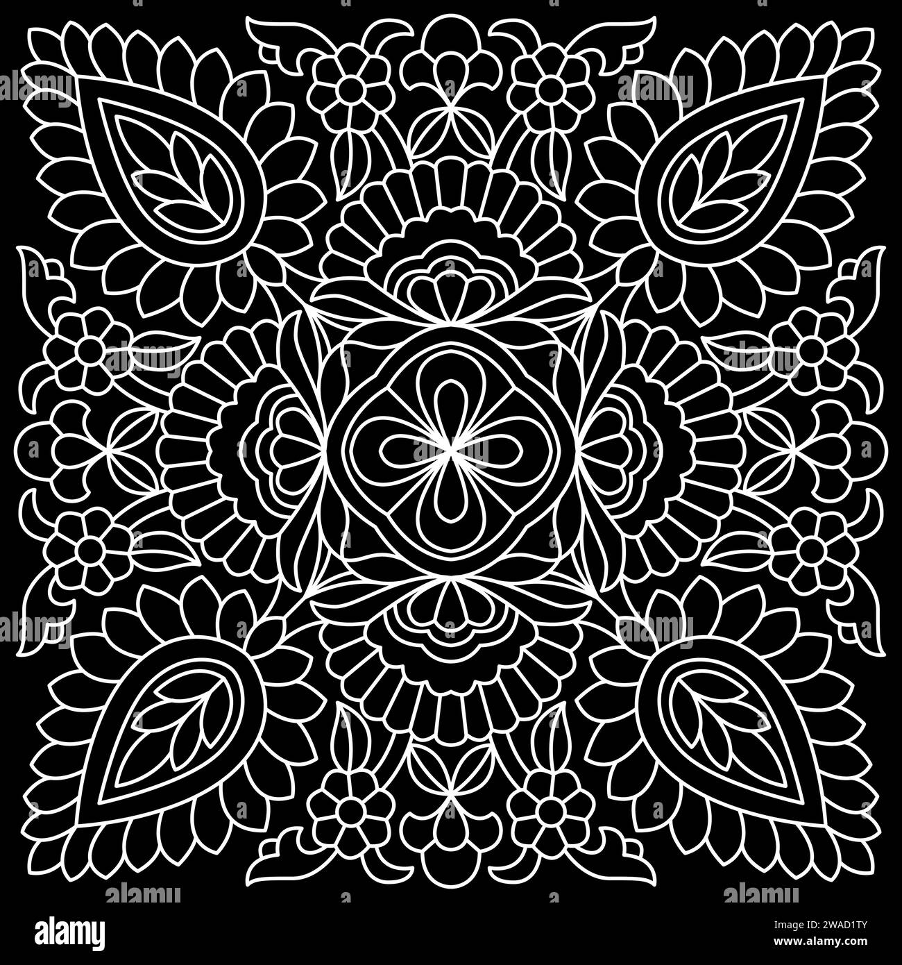 Line pattern design.Black and white seamless linear vector ...