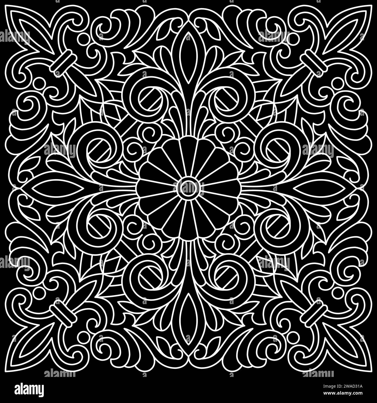 Line pattern design.Black and white seamless linear vector ...
