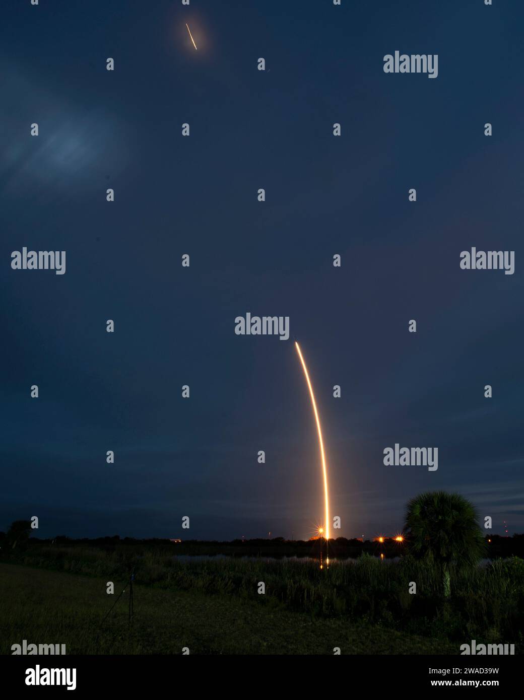 Cape Canaveral Space Force Station, Florida, January 3, 2024. Timed exposure of the SpaceX ...