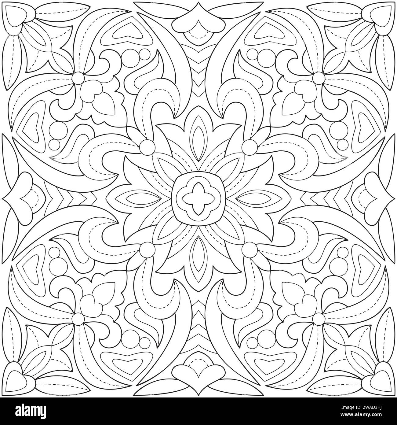Line pattern design.Black and white seamless linear vector ...