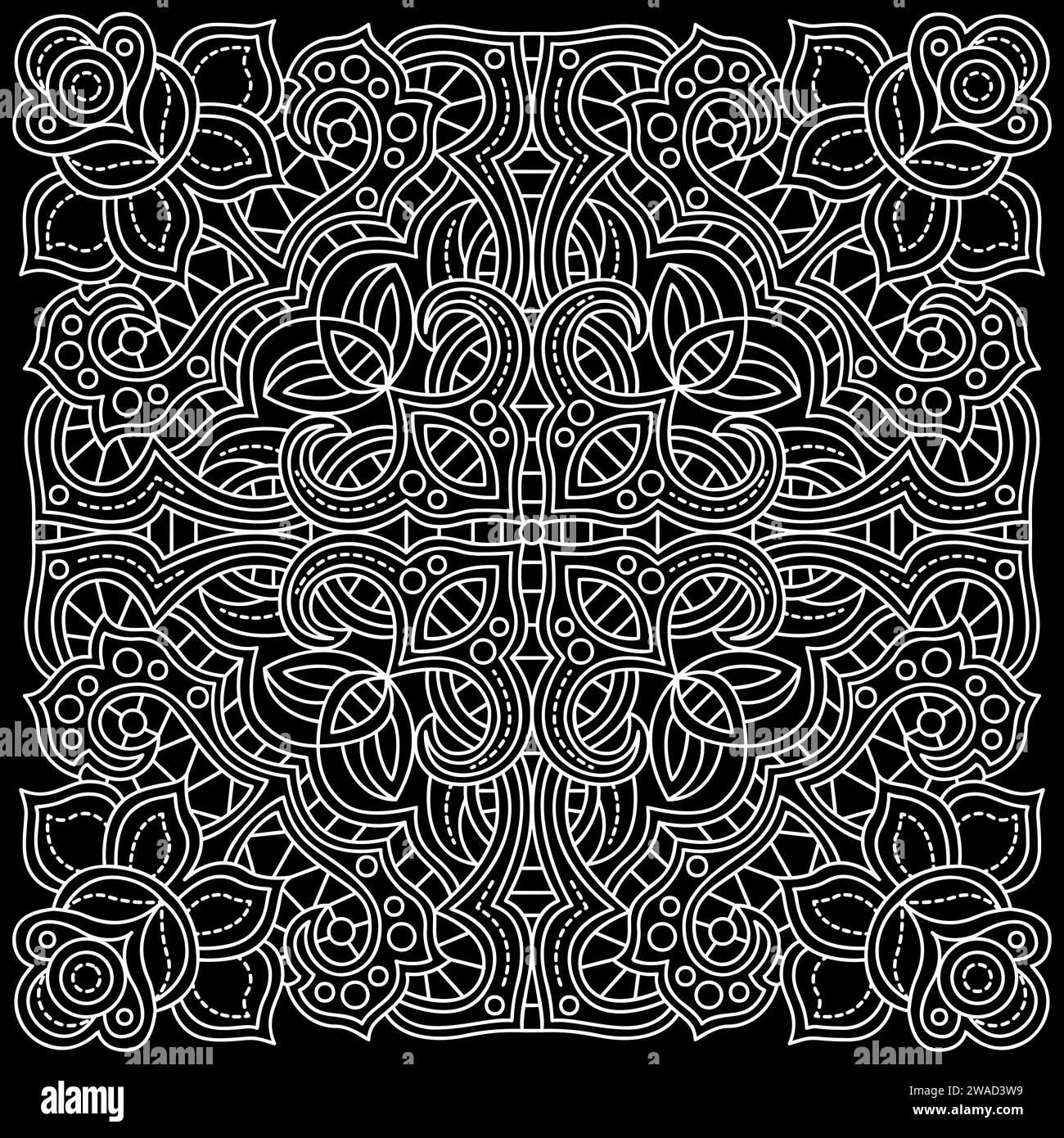 Line pattern design.Black and white seamless linear vector ...