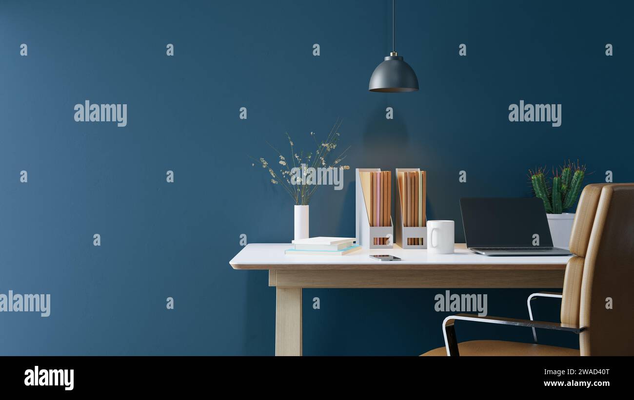 Copy space background with office desk for posting employee hiring ...