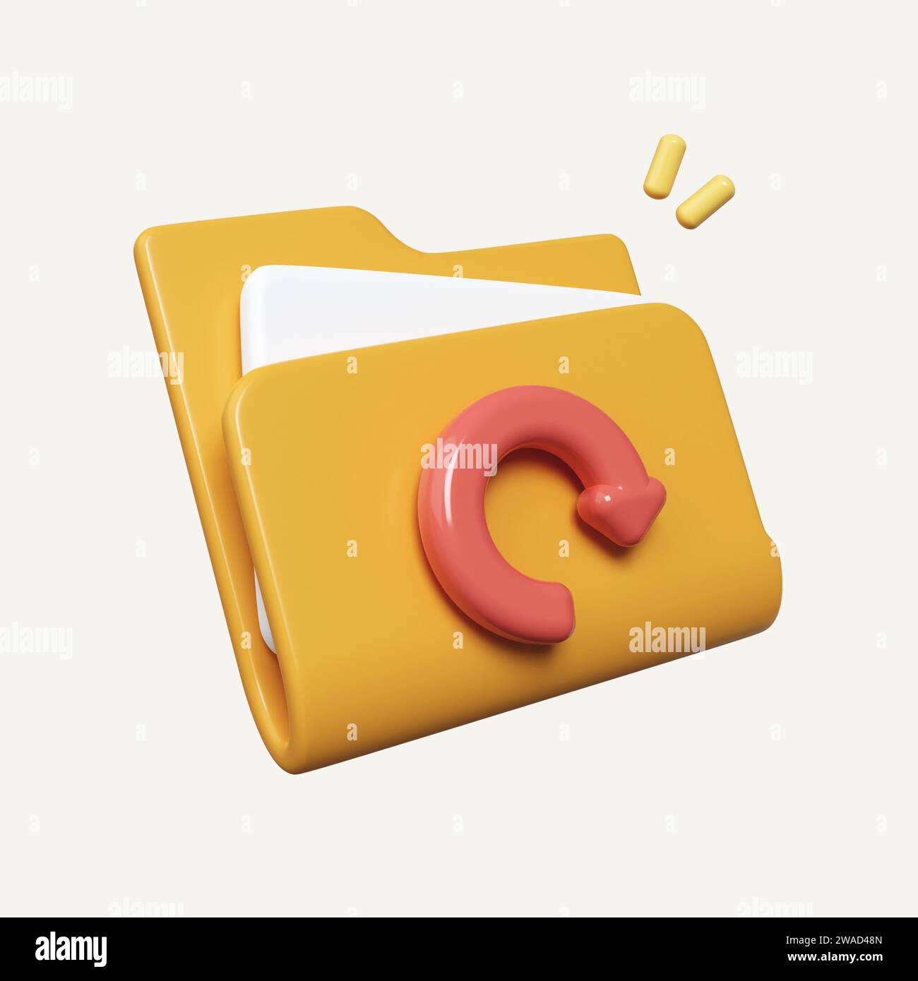 3d File Refresh File Reloading And Refreshing Data Icon Icon Isolated On White Background 3d