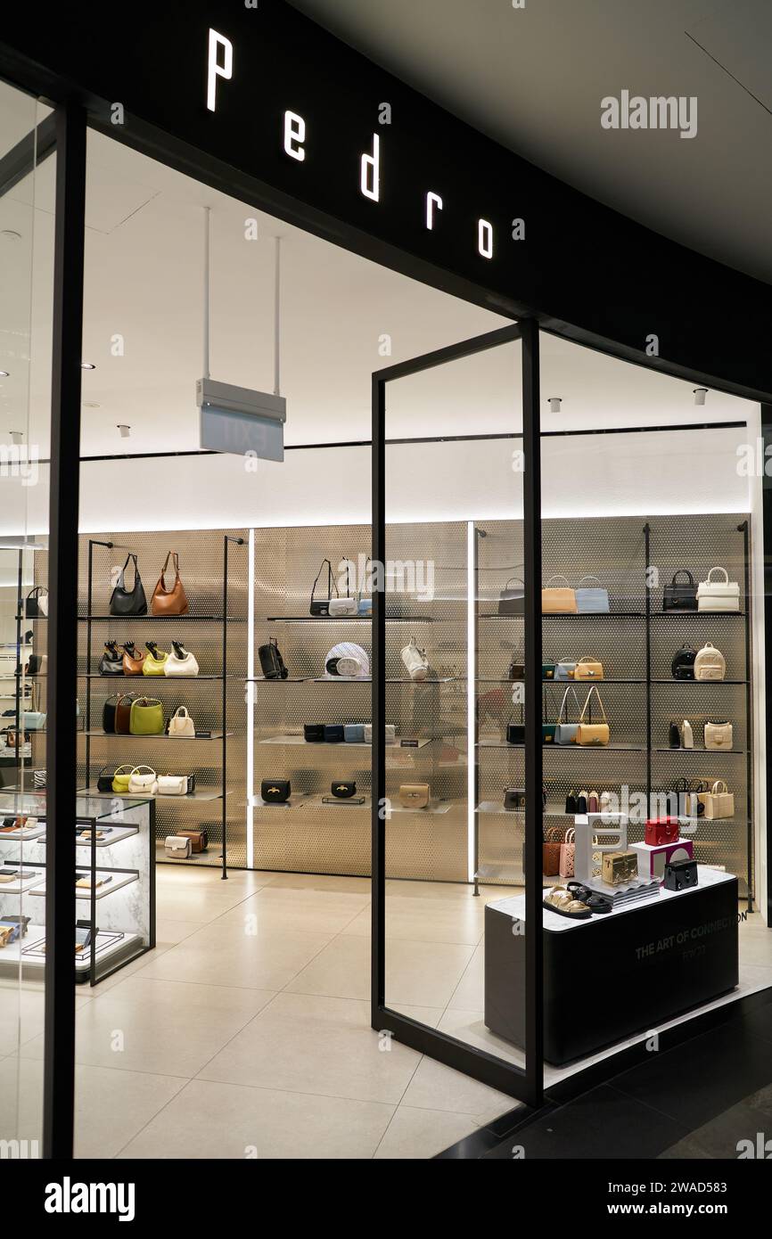 SINGAPORE - NOVEMBER 05, 2023: entrance to Pedro store in the Shoppes ...