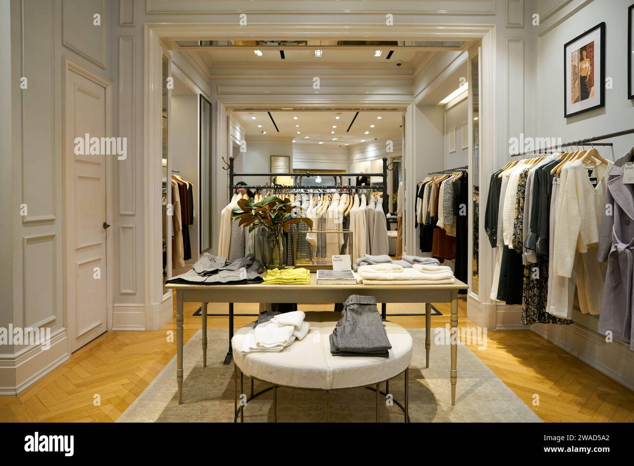 SINGAPORE - NOVEMBER 05, 2023: interior shot of Club Monaco store in ...