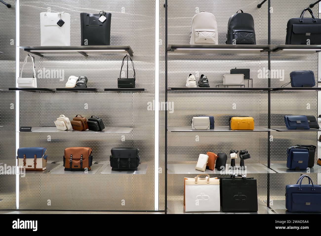 SINGAPORE - NOVEMBER 05, 2023: vaious bags in display inside Pedro ...
