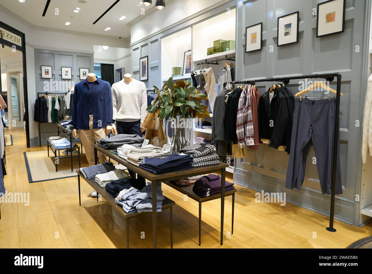 SINGAPORE - NOVEMBER 05, 2023: interior shot of Club Monaco store in ...