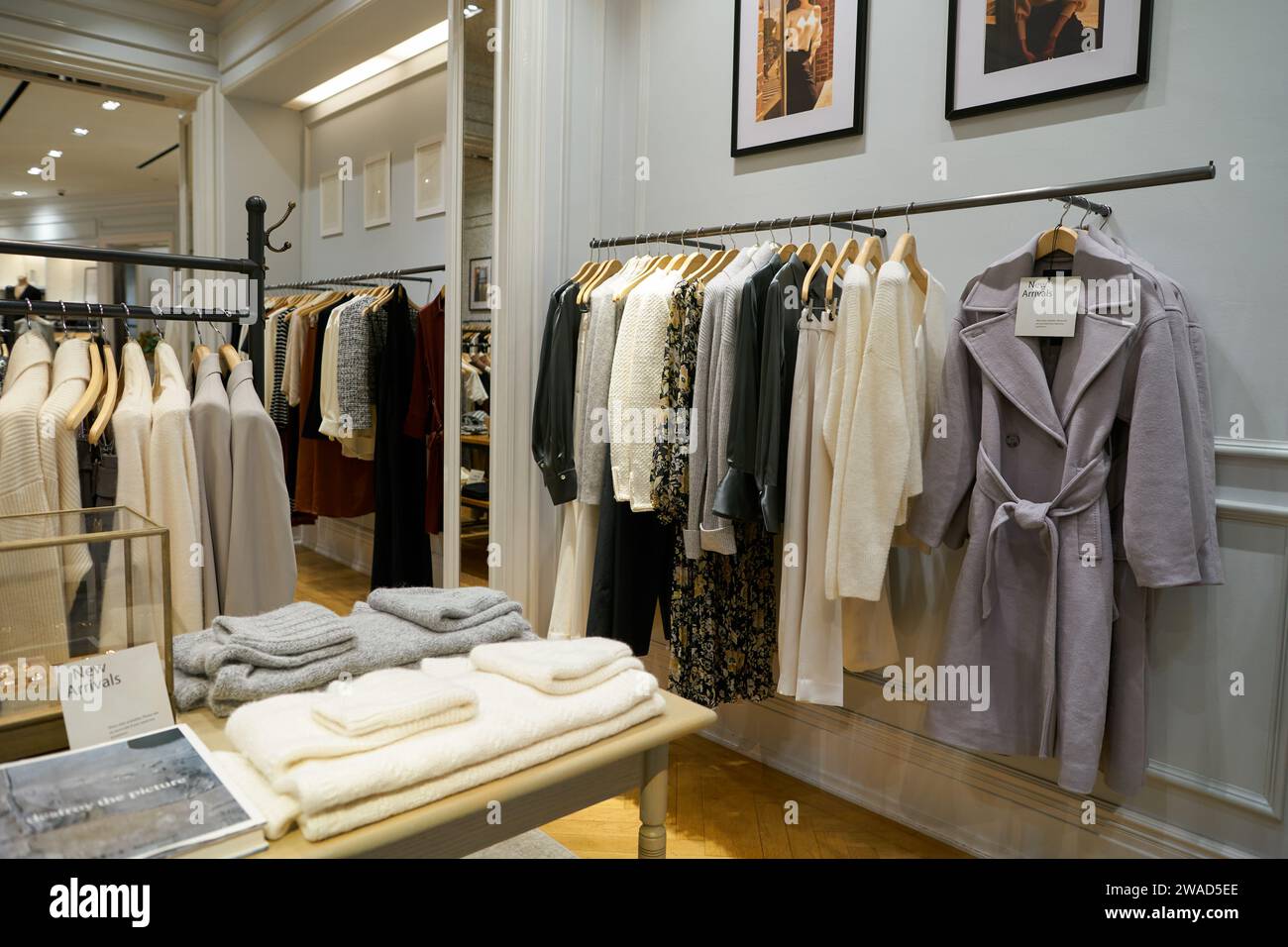 SINGAPORE - NOVEMBER 05, 2023: interior shot of Club Monaco store in ...